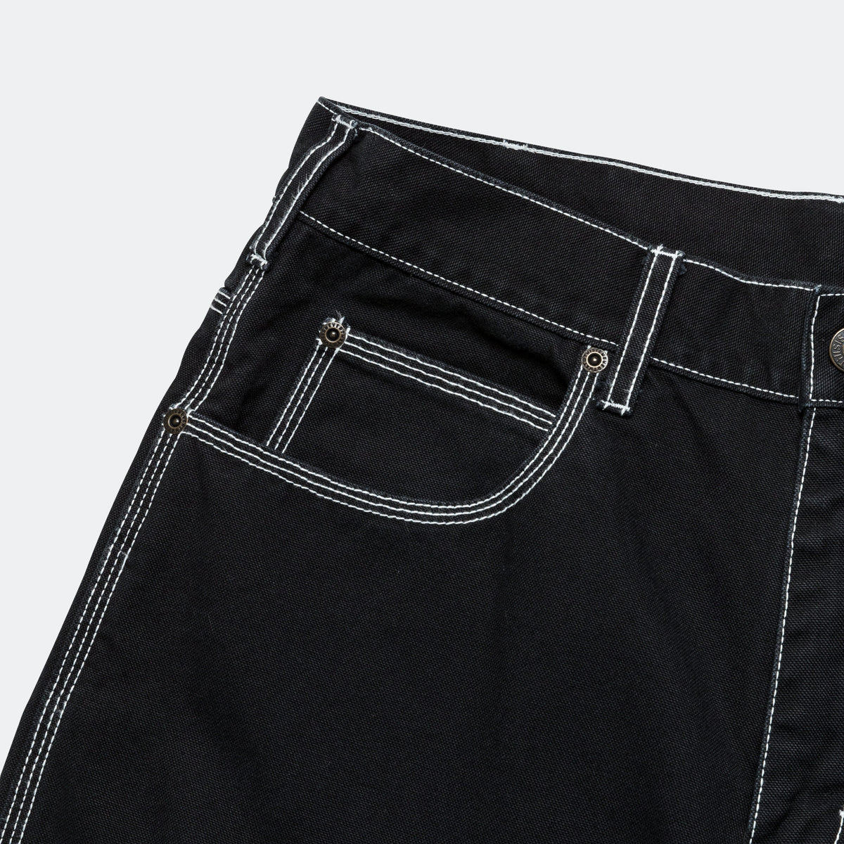 Contrast Stitch Pant - Black | UP THERE