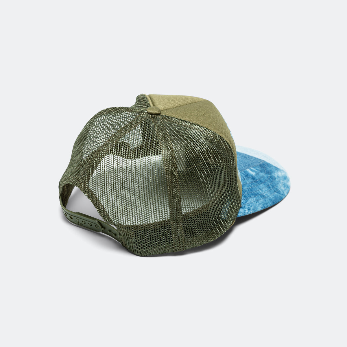 KAPITAL DENIM REPAIR SERVICE Re-Construct Trucker Cap - Dark Green | Up ...