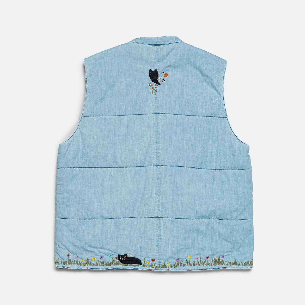 Kapital 6oz Denim Quilt SAMU Vest (Cat Embroidery) - Pro | Up There ...