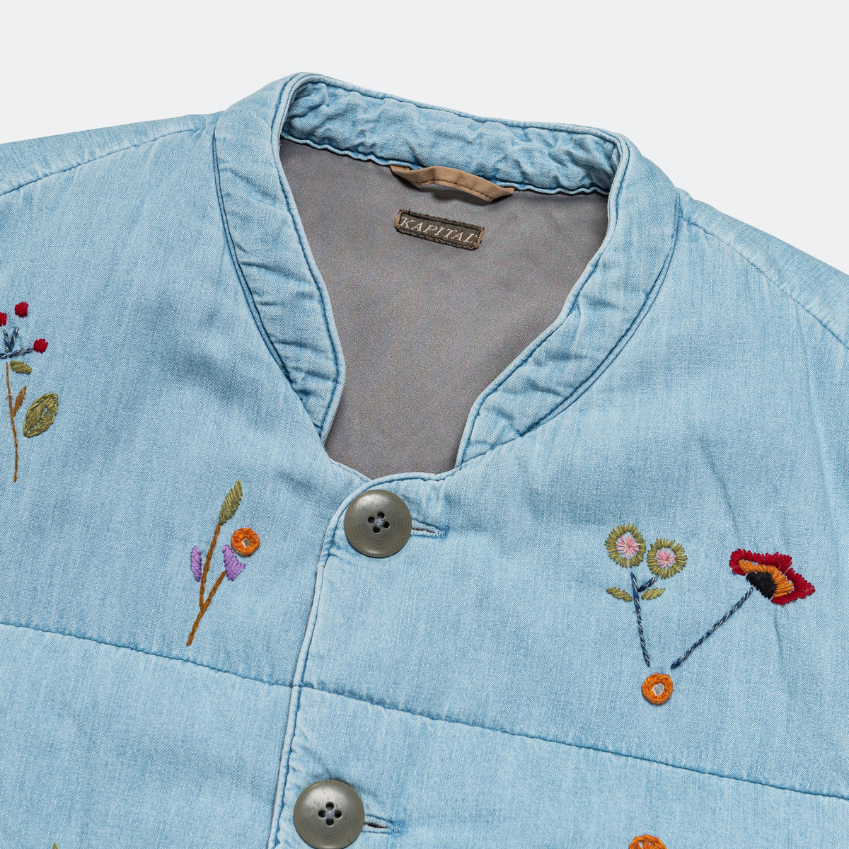 Kapital 6oz Denim Quilt SAMU Vest (Cat Embroidery) - Pro | Up There ...